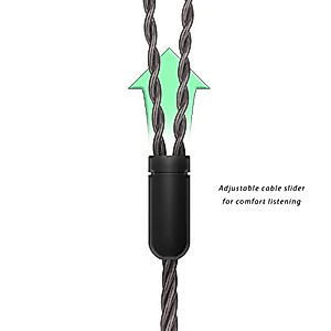 Campfire Audio Smoky Glow Litz IEM Cable | MMCX Cable Replacement Headphone Cable | Glow in The Dark MMCX Connectors