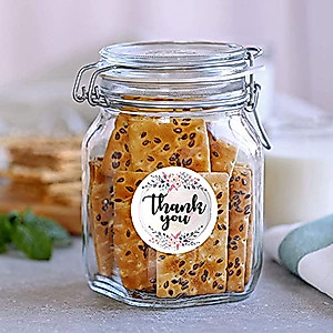 Sticker roll, Business Sticker, Bubble Envelope and Gift Bag Packaging Label, 3 Different Flower Patterns. 500 Sheets per roll, 1.5 inches in diamete。 (Black)