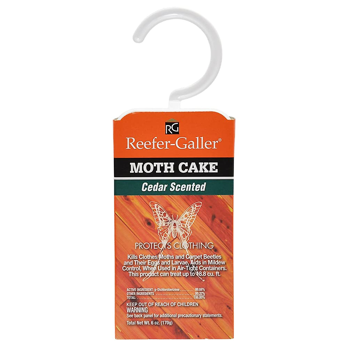 Reefer-Galler Cedar Moth Cake (1) Kills Clothes Moths, Carpet Beetles, and Eggs and Larvae