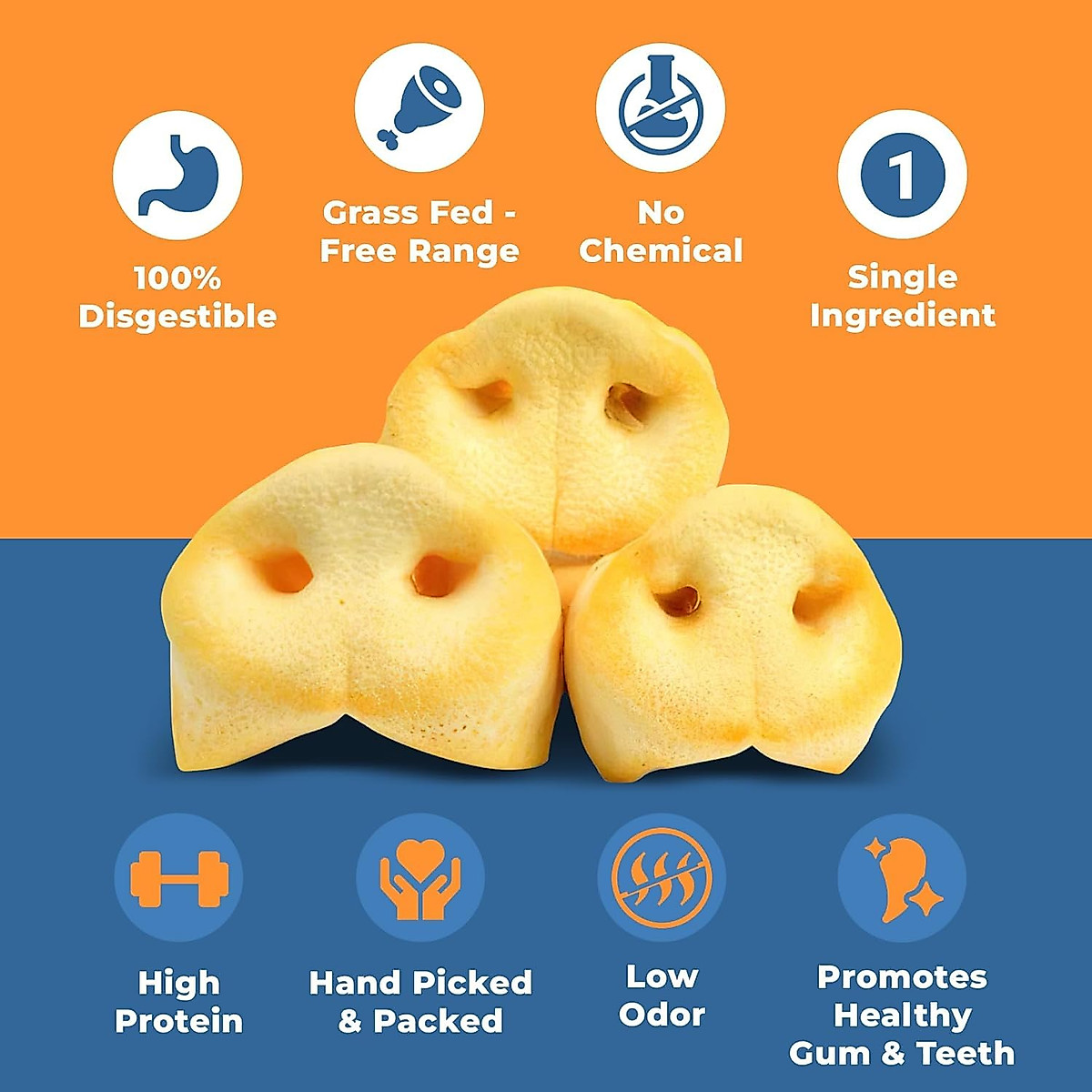 K9warehouse Pig Snout Puffs for Dogs - 100% Natural, Single Ingredient Treats - Grain and Rawhide Free Chews - Rich in Omega 3 - Promotes Healthy Teeth and Gums - High in Protein - Best for All Breeds