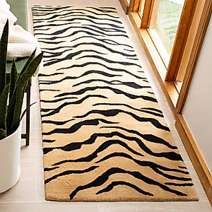 SAFAVIEH Soho Collection 5' x 8' Gold / Black SOH789A Handmade Premium Wool Area Rug