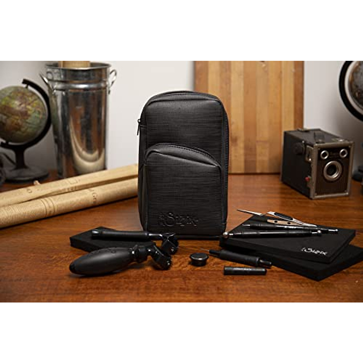 Sizzix Tim Holtz Die Brush & Magnetic Die Pick Tool Kit 665303 – Papercraft & Scrapbooking Intricate Die Paper Remover Set (Black)