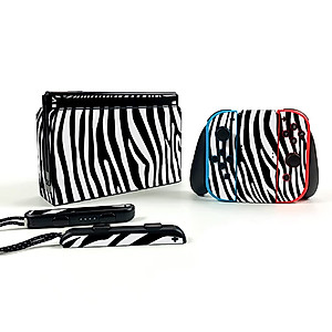 MightySkins Skin Compatible with Nintendo Switch OLED - Black Zebra | Protective, Durable, and Unique Vinyl Decal wrap Cover | Easy to Apply, Remove, and Change Styles | Made in The USA
