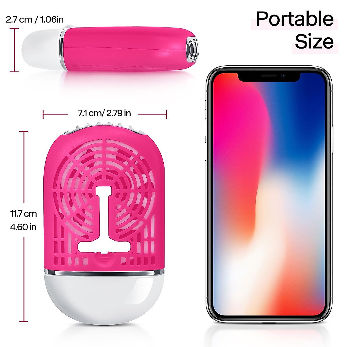 Geisofu Mini Portable Lash Fans USB Rechargeable Bladeless Lash Fan Dryer for Eyelash Extensions Practical Brushes Eyelash Fan for Lashes Blower Dryer Eyelash Fan for Lash Extensions