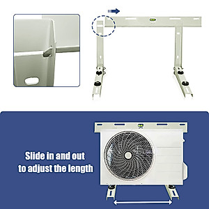 ONELIGHT Outdoor Wall Mounting Bracket,Support up to 265Lbs,9000-36000 Btu Condenser, for Hanging Ductless Mini Split Air Conditioner Heat Pump Systems,Split HVAC Installation Kit