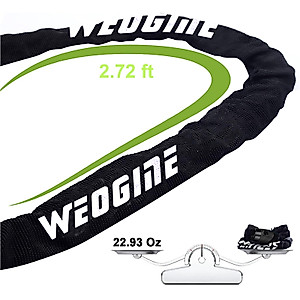 Bike Chain Lock, Heavy Duty Anti-Theft Bicycle Chain Lock, 2.72 Ft Security Bike Locks with 3 Keys, Waterproof Lock Chain for Bike, Bicycle, Scooter, Motorcycle, Door, Gate, Fence