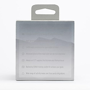 COROS APEX 2 Pro Outdoor GPS Watch, 1.3" Sapphire Titanium, 24-Day Battery Life, Dual-Freq GPS, On-Wrist Navigation, Offline Maps, Heart Rate Monitor, Track Sleep, Running, Biking, Climbing-Black