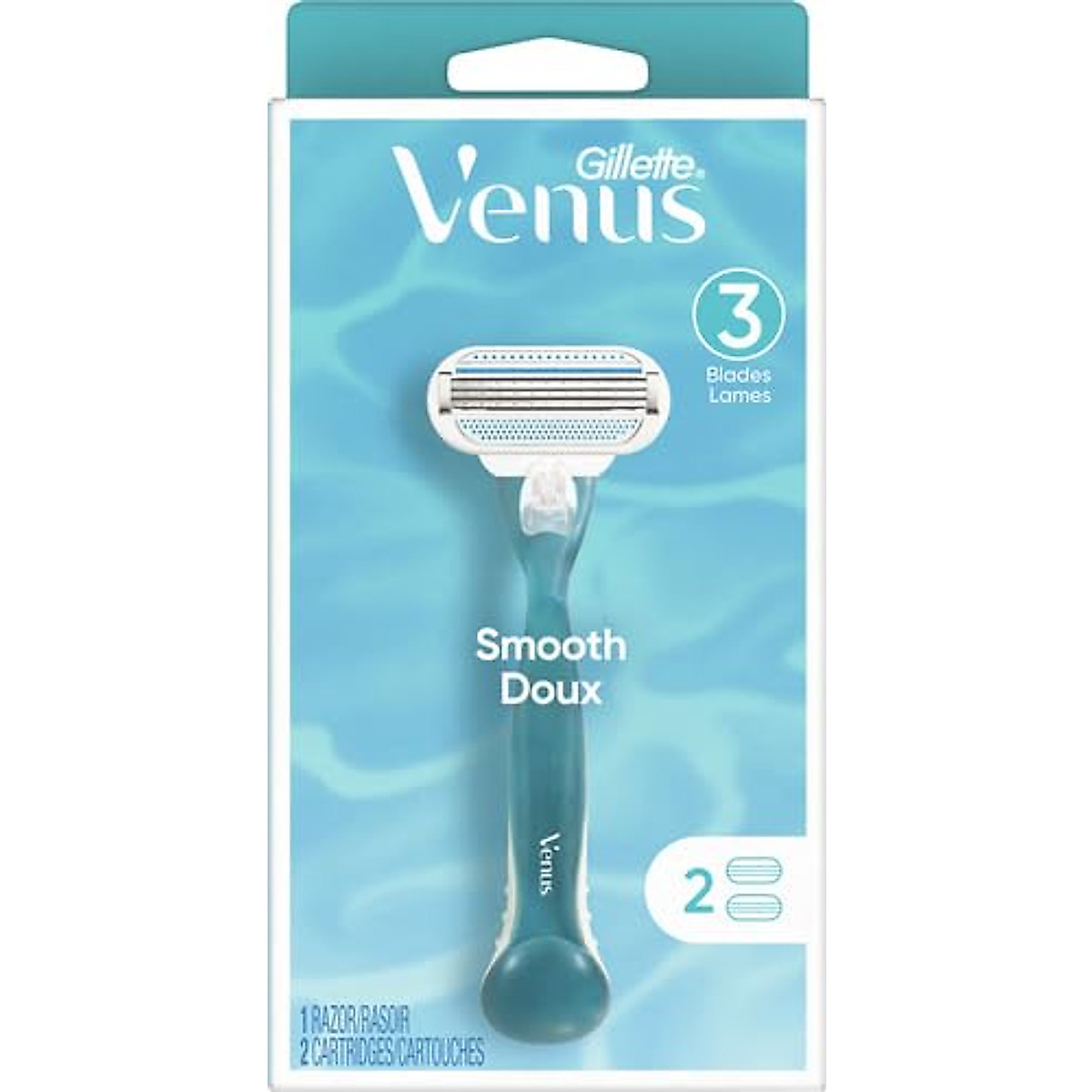 Gillette Venus Smooth Women's Razor - 1 handle + 2 refills