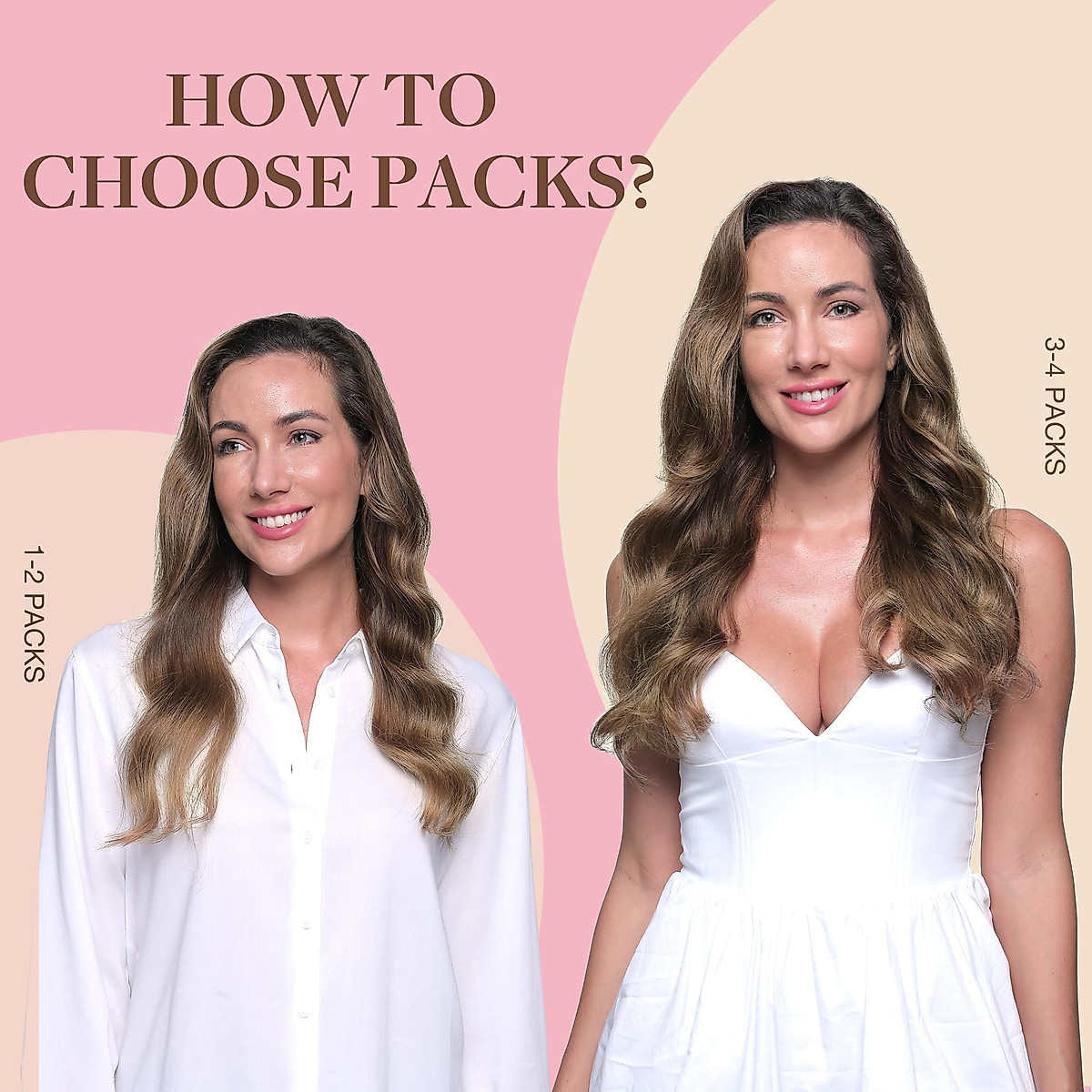 GOO GOO Tape in Hair Extensions Human Hair, 4/27/4 Balayage Chocolate Brown to Caramel Blonde, 16inch 50g 20pcs, Thick Ends Straight Seamless Tape in, Invisible Tape in Hair Extensions Human Hair