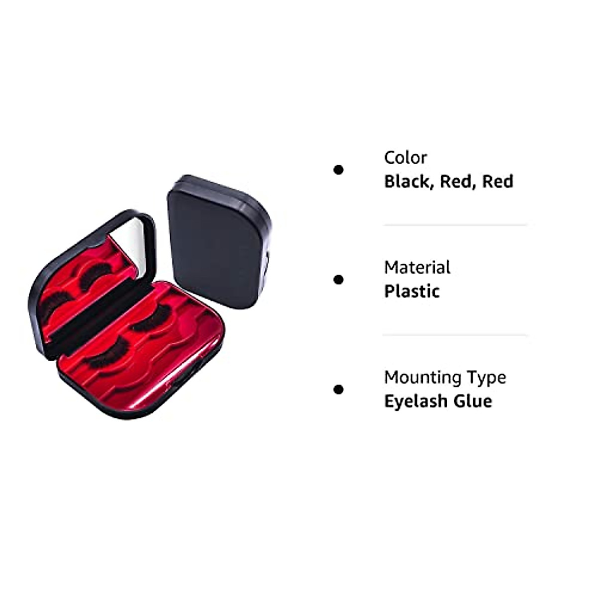 Lash Dime 3 Tier Eyelash Case - Holder, Easy to Open Lash Storage Case, Lash Case Perfect for Travel, Eyelash Holder Organizer, False Eyelash Case, Mirror Included