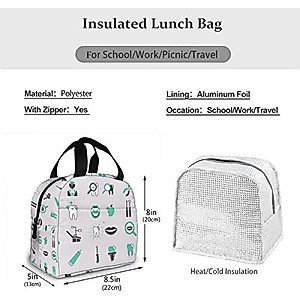 Dentist_Dental Hygienistss Portable Lunch Bag for Women and Teen Girls Insulated Lunch Box for Work School Travel