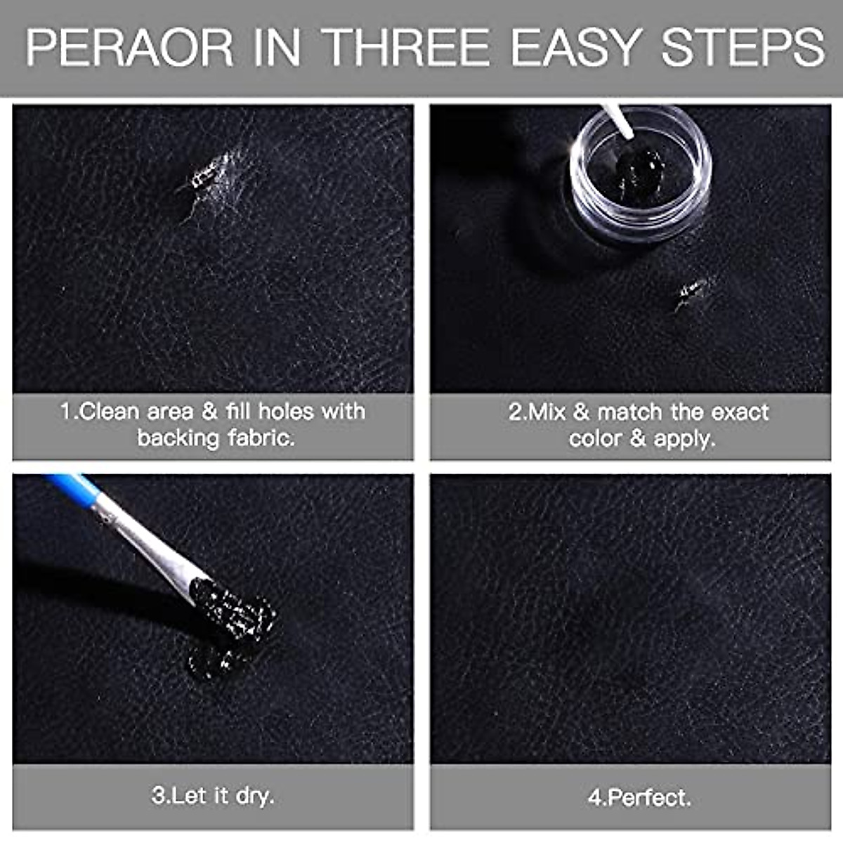 SEISSO 12 Colors Leather Vinyl Repair Kit for Furniture, Couches, Jacket, Sofa, Boat, Car Seat, Purse, Belt, Shoes, Scratch Filler Kit, Restore Bonded (12 Color Leather Repair Kit (12 PCS, 20ML/PC))