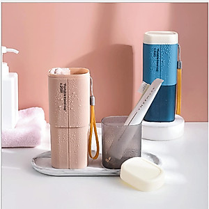 2 Pcs Toothbrush and Toothpaste Travel Case Portable Toothbrush Holders Denture Brush Case Toothpaste Storage Box for Travel Camping Business Assorted Color