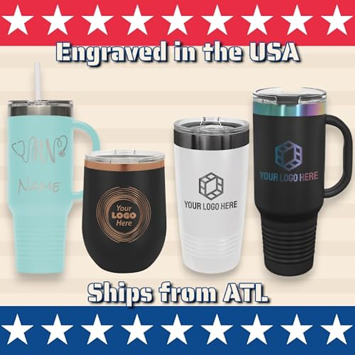 ETCHIFIED Personalized 20oz Stainless Steel Tumbler with Slider Lid - Vacuum Insulated Travel Mug, Add a Name - Keeps Hot or Cold for Hours
