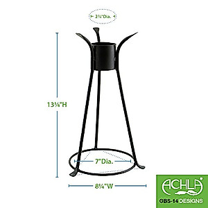 Achla Designs GBS-14 Trestle II Gazing Globe Ball Stand, 13 1/2-in H, Black