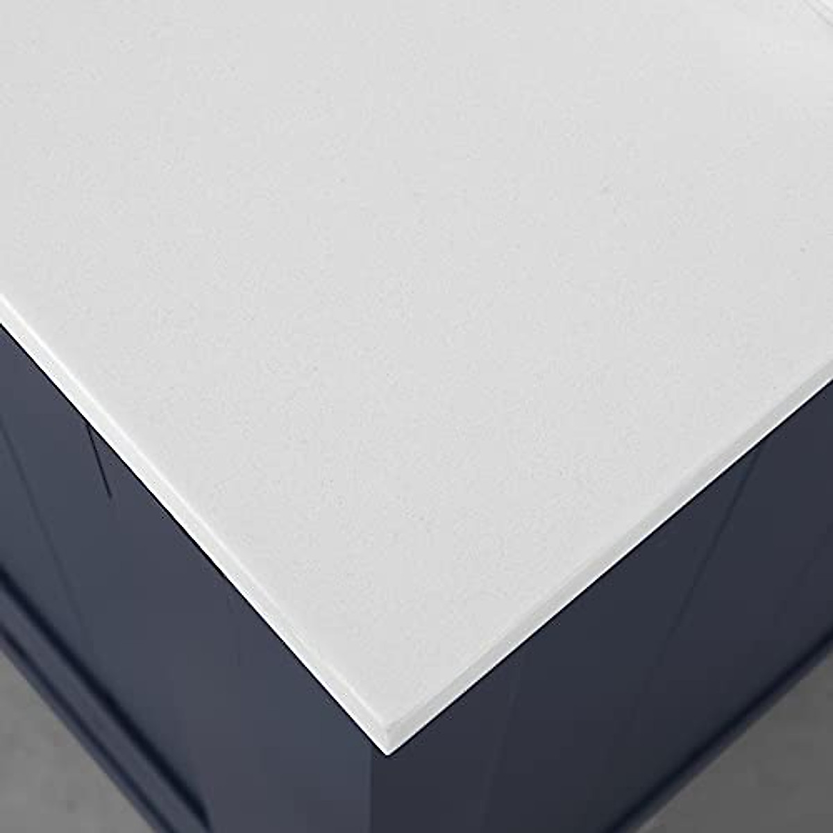 Ove Decors Kansas 30 in. Single Sink Bathroom Cultured Marble Countertop Vanity, 30 inches, in Midnight Blue