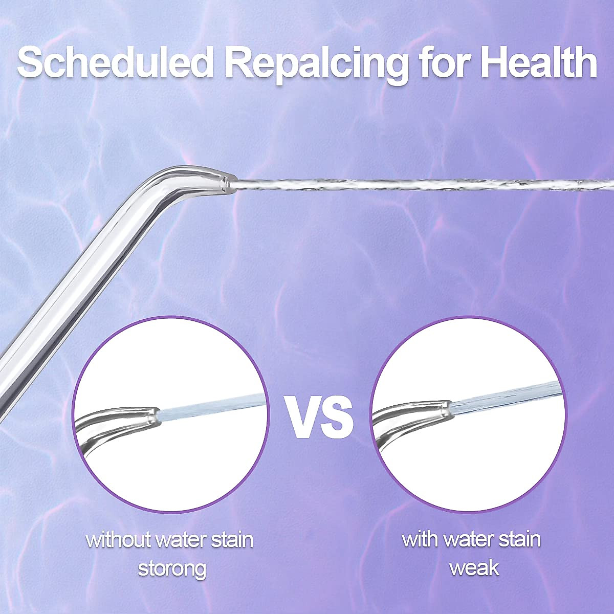 2PCS Replacement Tips Oral Hygiene Accessories Water Jet Standard Sprinkler for Waterpik Dental Water Oral Irrigator Wp-100 Wp-450 Wp-250 Wp-300 Wp-660 Wp-900 by WyFun