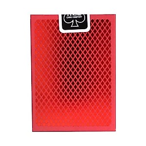 bee MetalLuxe™ Playing Cards - Red Foil Diamond Back, Standard Index