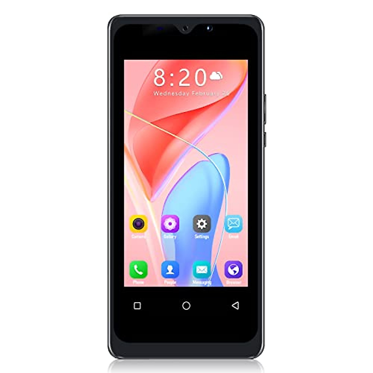 Smartphone, 4.5inch HD Screen Dual SIM Card 512MB RAM 4GB ROM 3G Unlocked Cell Phone for Android 6.0, 2MP Front Camera 2MP Rear Camera, 2200mah Detachable Battery(US Plug)