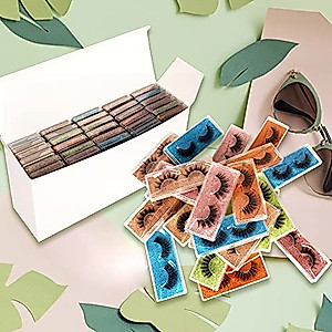 Ruairie 5D Faux Mink Lashes Wholesale Bulk 30 Pairs 6 Styles Natural False Lashes Pack Fluffy Volume False Eyelashes Wispy 3D Fake Lashes Mink