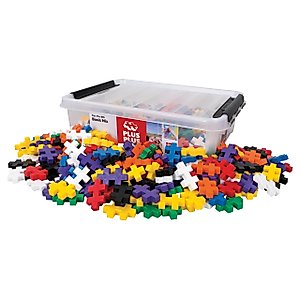 Plus-Plus Big - 200 Big Pieces in Storage Tub - Basic Color Mix - Construction Building Stem/Steam Toy, Large Puzzle Blocks for Toddlers & Preschool