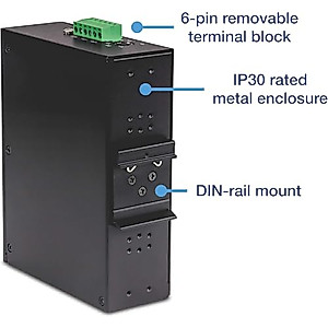 TRENDnet 16-Port Hardened Industrial Unmanaged Gigabit 10/100/1000Mbps DIN-Rail Switch w/ 16 Gigabit PoE+ Ports, Lifetime Protection, TI-PG160