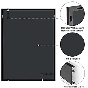 KIMREAL Bathroom Mirror 30x40 Inch, Black Frame Mirror 30"x40", Rectangle Wall Mounted Mirror, Metal Framed Vanity Mirror for Wall 30 by 40, Modern Mirror Hangs Horizontal Or Vertical