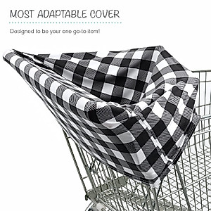 The Peanutshell 6 in 1 Multi Use Nursing Cover | Buffalo Check | Cover for Nursing, Car Seat, High Chair, Shopping Cart, Blanket, Breastfeeding Scarf…