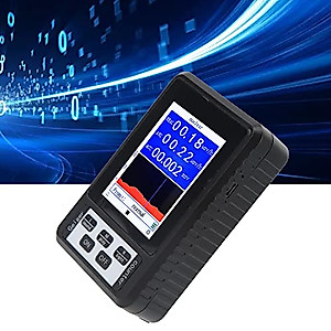 Zunate Geiger Counter, LCD Nuclear Radiation Detector Rays Tester with Dose Alarm, Backlight Display High Accuracy Radiation Dosimeter Monitor Meter(Black)