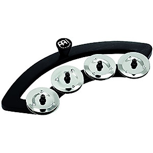 Meinl Percussion BBTA1-BK Backbeat Tambourine for 10-12 Inch Drums, Stainless Steel Jingles