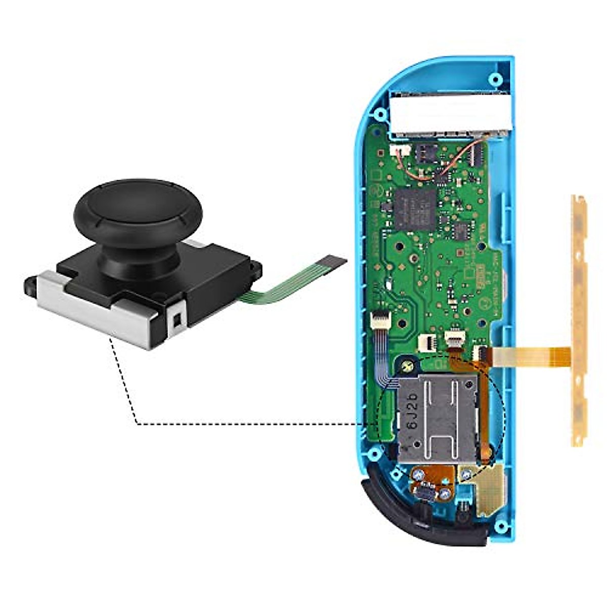 Assenic Joystick Replacement for Nintendo Switch Joycon, Joy con Drift Repair Kit. NS Joy-Con & Switch Lite Controller Analog Thumb Stick Parts, with Full Repair Tool（2 Pack）.