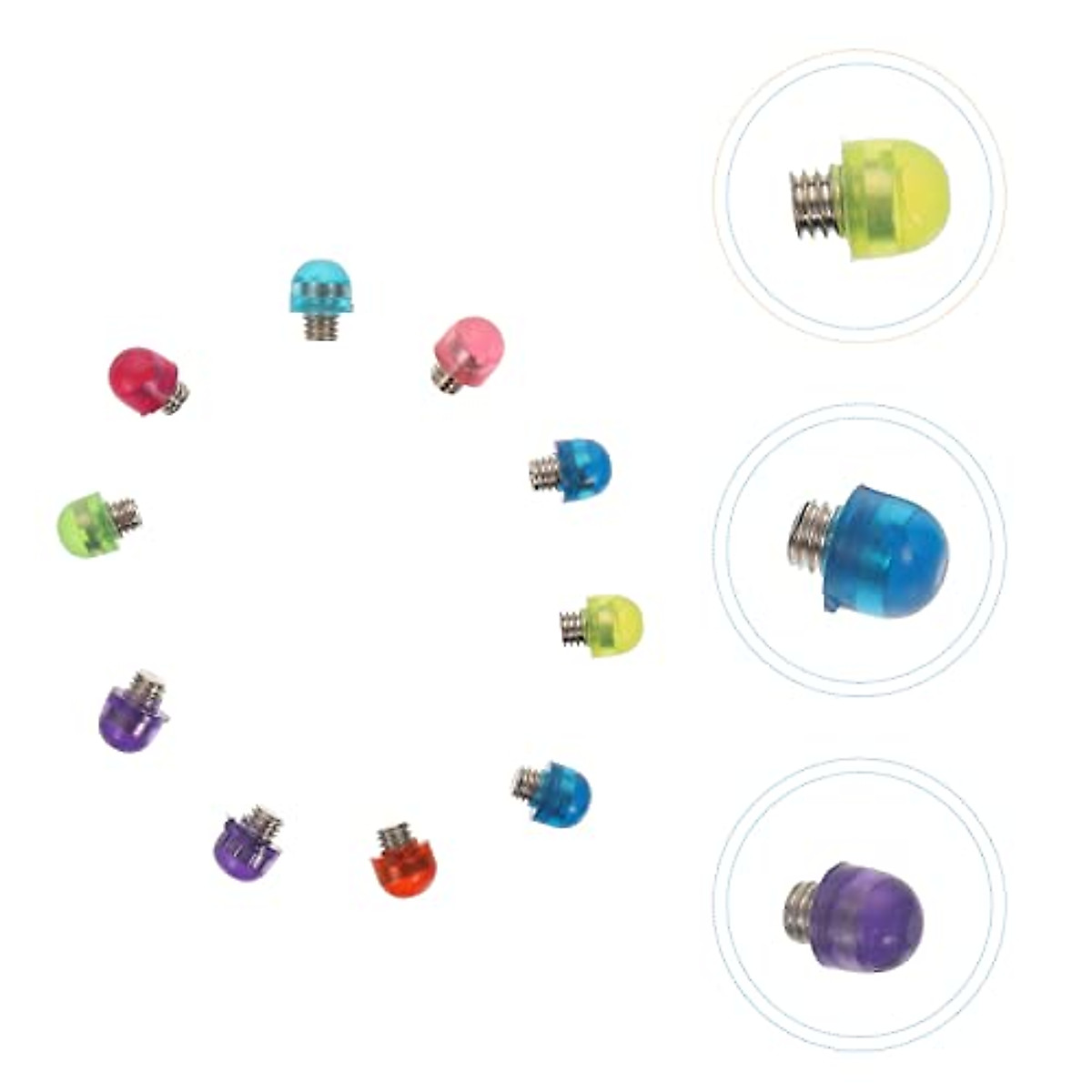 Balacoo 10pcs High Transparent Hair Scissors Accessories Scissor Bumpers Silencer (Random Color)