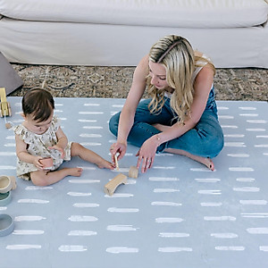 Little Landings Baby Play Mats for Floor - Shoreline (6x6ft) - Premium EVA Foam Play Mat for Babies & Toddlers - Perfect for Tummy Time, Crawling, Playroom - Stylish & Comfortable Kids Play Mat