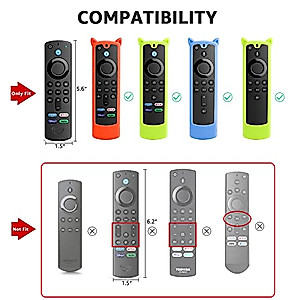 (3 Pack) Fire Stick Remote Cover 3rd Gen with Alexa Voice Remote 4K/4K Max,Firestick Remote Case Glow in The Dark,Anti Slip Silicone Protective Case with Lanyard