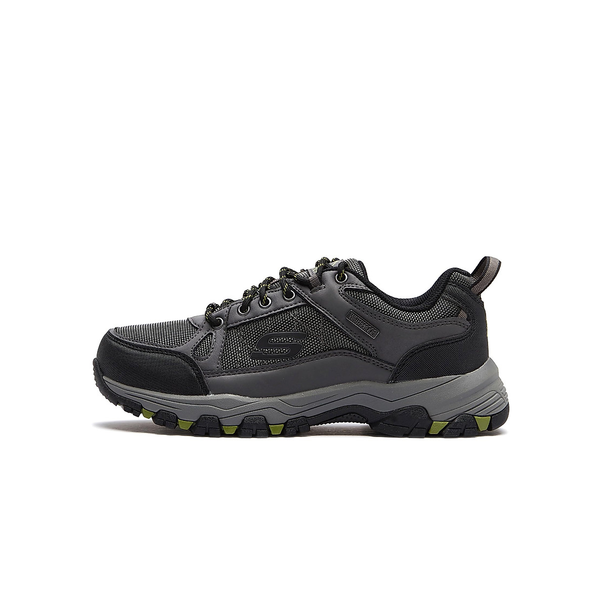 Skechers USA Men's Men's Selmen-Cormack Waterproof Low Profile Water Proof Lace Up with Cap Toe Oxford, Char, 13