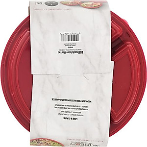 GoodCook BPA Free Meal Prep Round 3-Comparment Container, Set of 10 – Microwave & Dishwasher-Safe Food Organizers, Food Storage Set with Snap Shut Lids, Meal Prep Kitchen Containers