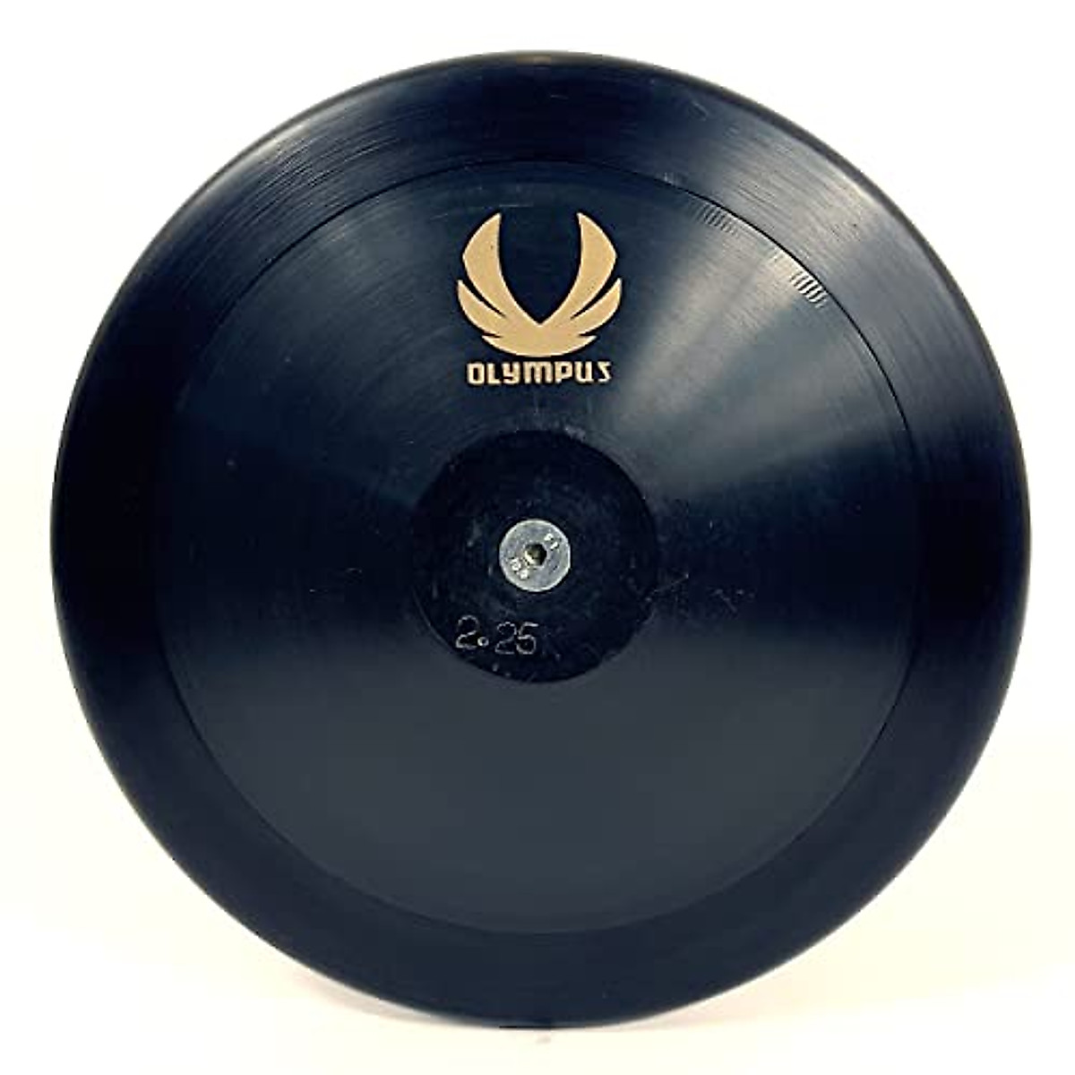 Olympus Midnight Series 2.5kg - 2.25kg - 1.75kg - 1.5kg - 1.25kg - .75kg Low-Spin Training Discus, 65% Rim Weight - Training Approved Track & Field Throwing Discus (2.5, kilograms)