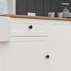 goldenwarm Black Kitchen Hardware Cupboard Knobs - LS9189BK Cabinet Hardware Black Knobs for Dresser Drawers Door Cabinet Knobs Diameter 1.26inch, 5Pack