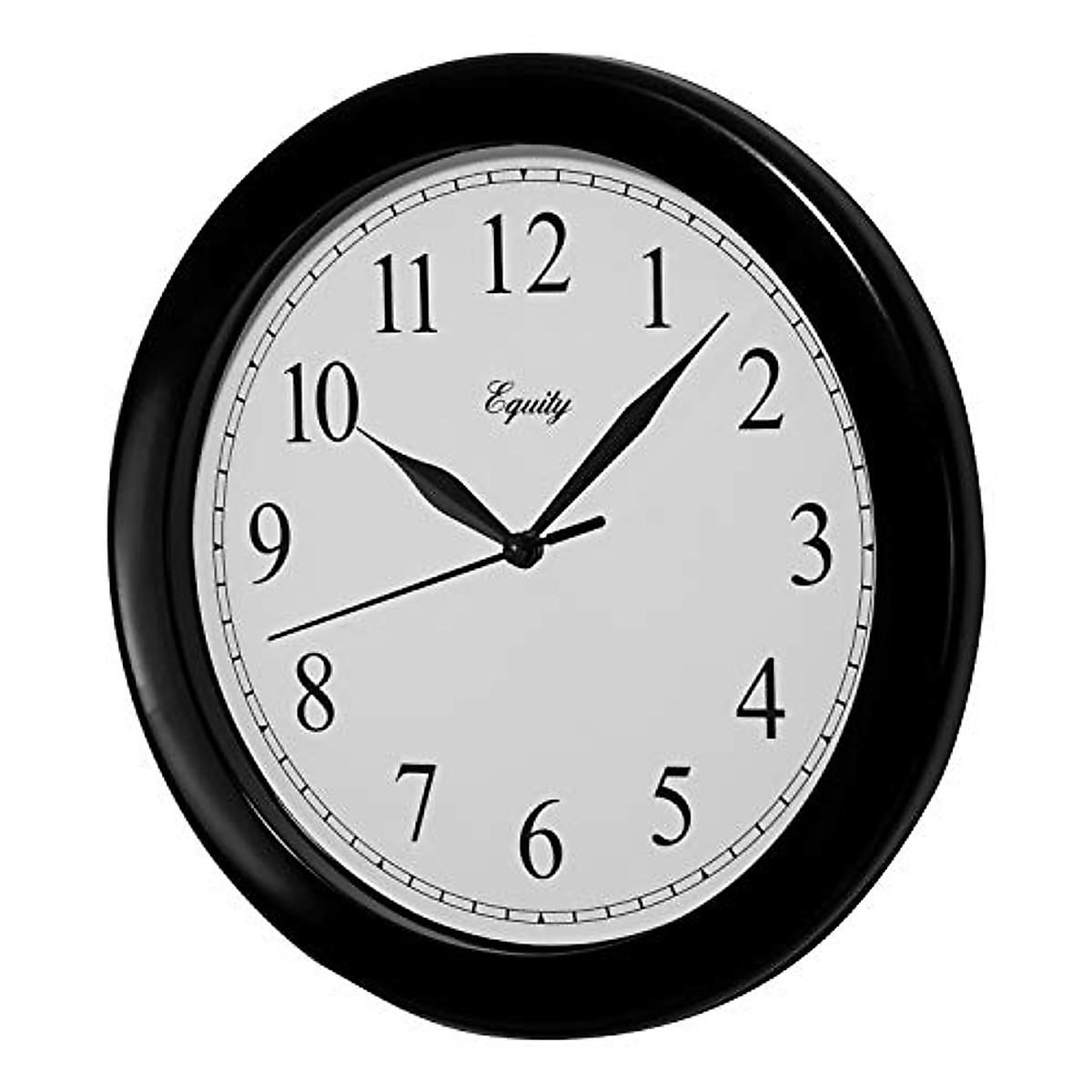 Equity by La Crosse 25203 10 Inch Clock, Black, Pack of 1