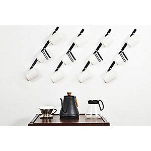 Coffee Mug Wall Rack - Metal Mug Racks for Wall - Wall Mug Rack - Coffee Cup Rack Wall Hanging Holder - Teacup and Mason Jar Hanger Display Holder - Hold a Dozen Cups and Mugs