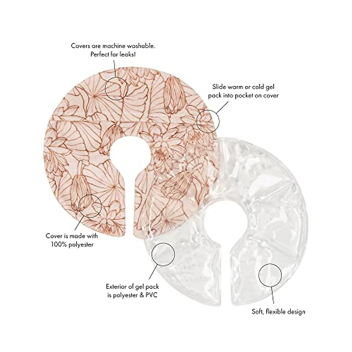 Kindred Bravely Soothing Breast Gel Pads | Hot or Cold Gel Packs for Breastfeeding & Pumping (2 Pack)