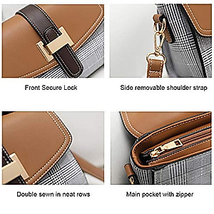 zhongningyifeng Crossbody Purse for Women Shoulder Bag Leather Waterproof Retro Fashion Handbag Small (brown)