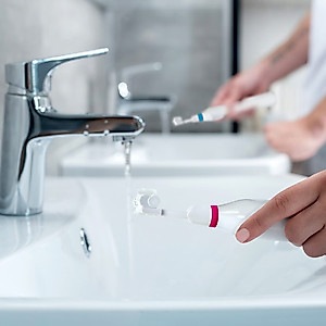 Triple Bristle Duo - 2 Electric Toothbrushes with Dual Charging Station, Patented 3 Head Design, 31,000 VPM, Rechargeable Toothbrush Set for Families & Couples, 3-Sided Sonic Brush