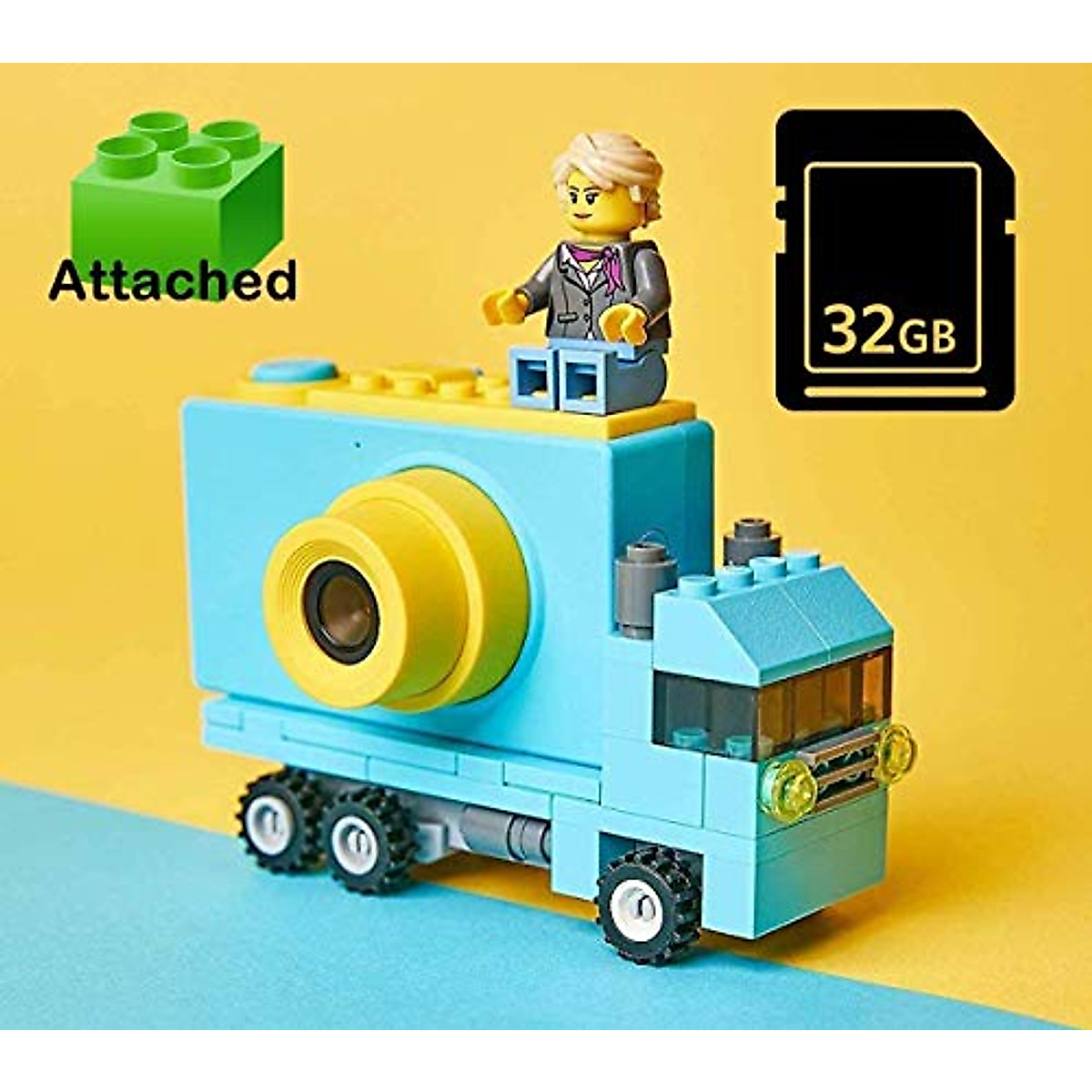 Kids Digital Camera, 1080P FHD Kids Camera 2 Inch IPS Screen Compatible Selfie Support 32GB SD Card, for Boys Girls Puzzle Pack Included