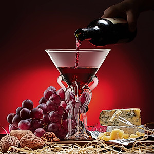 4 Pcs Octopus Martini Glass 4 oz Fun Cocktail Glasses Jellyfish Wine Glass Creative Jellyfish Glass Cup for Margarita Whiskey Drinking Glassware Kitchen Bar Party Wedding