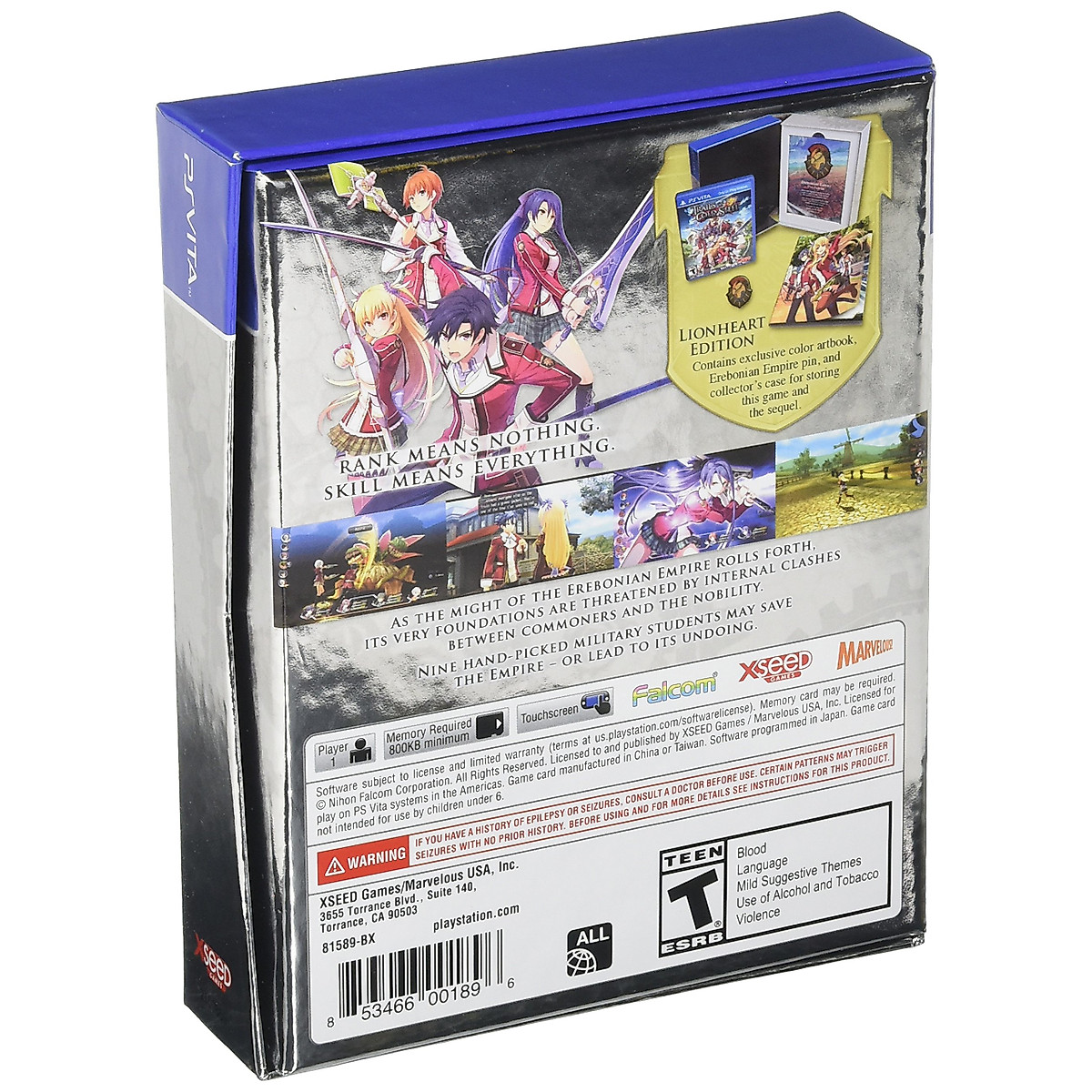 The Legend of Heroes: Trails of Cold Steel - Lionheart Edition - PlayStation Vita