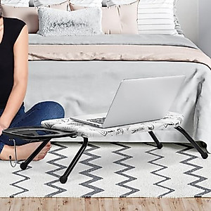 Duwee 14"×25" Table Top Ironing Board with Iron Rest,Small Ironing Board Heat Resistant Cover with Thick Padded Cover,Compact,Folding Legs,White