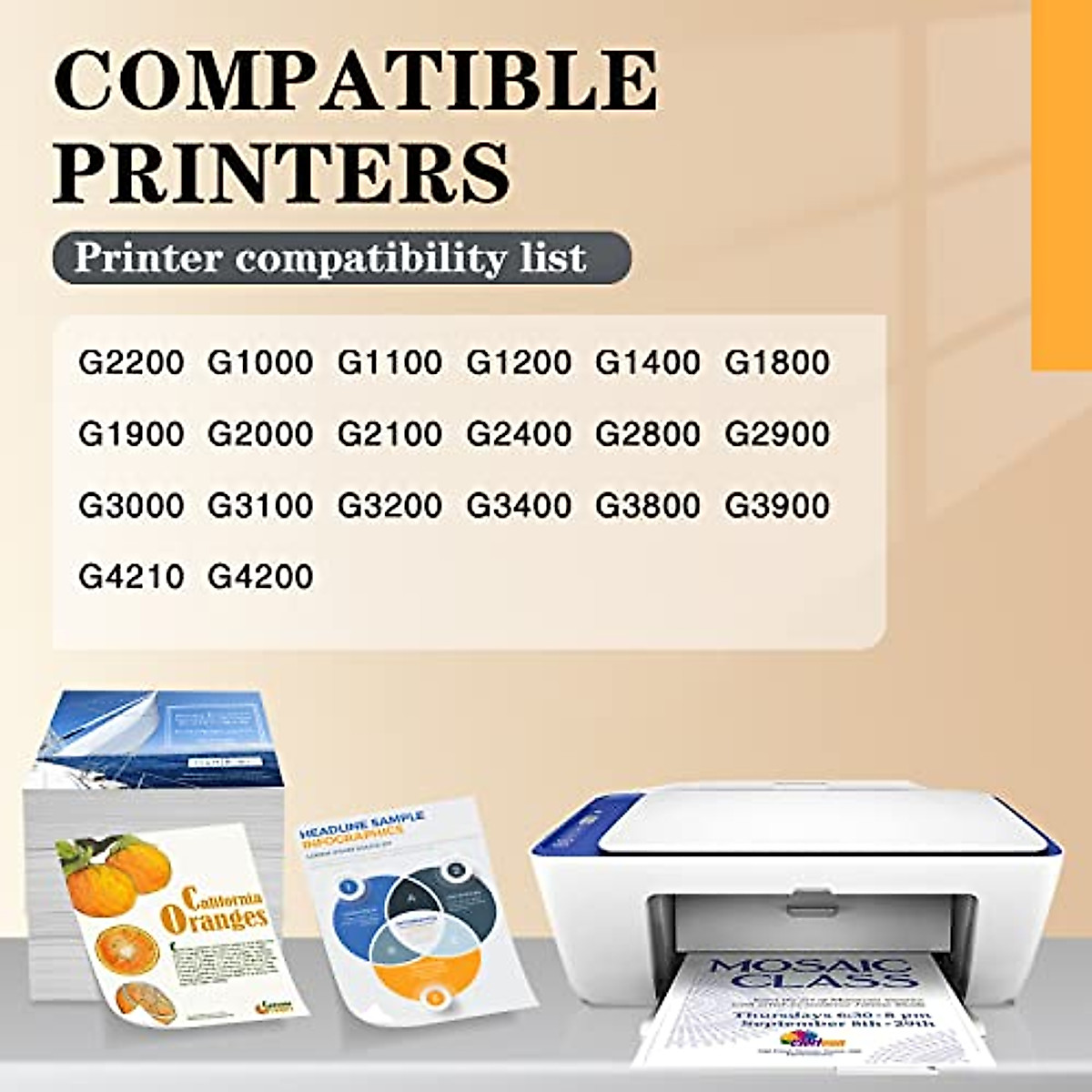 Clorisun 290 Compatible for Canon 290 GI-290 Refill Ink Bottle Black PIXMA G3200 PIXMA G4210 PIXMA G3202 PIXMA G4200 PIXMA G3000 PIXMA G1200 G2200 G3100 G2100 G2000 Printer (2Black)