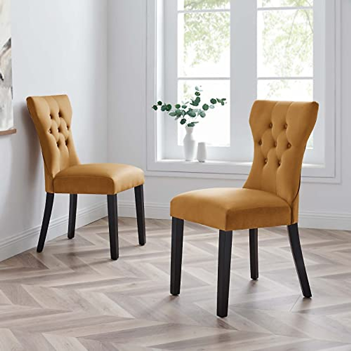 Modway Silhouette Dinning Chair, Cognac