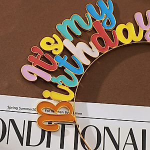 Happy Birthday Tiara for Women It's My Birthday Headband for Girls Birthday Party Headpiece Hair Accessories for Daughter Sister Best Friends Birthday Gifts